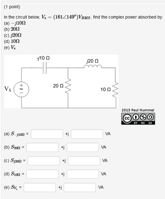 Solved (1 point)\\nIn the circuit below, | Chegg.com