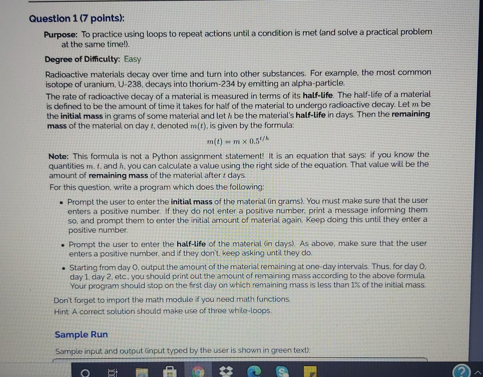 Solved Question 1 (7 points): Purpose: To practice using | Chegg.com