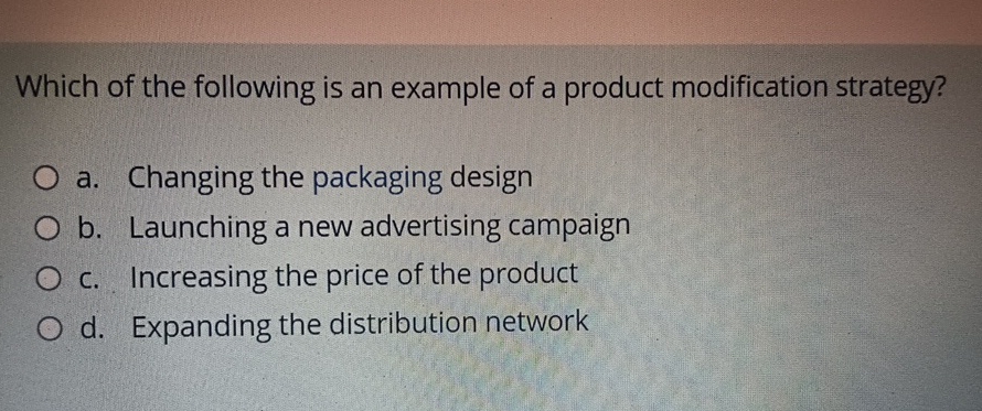 Solved Which of the following is an example of a product | Chegg.com