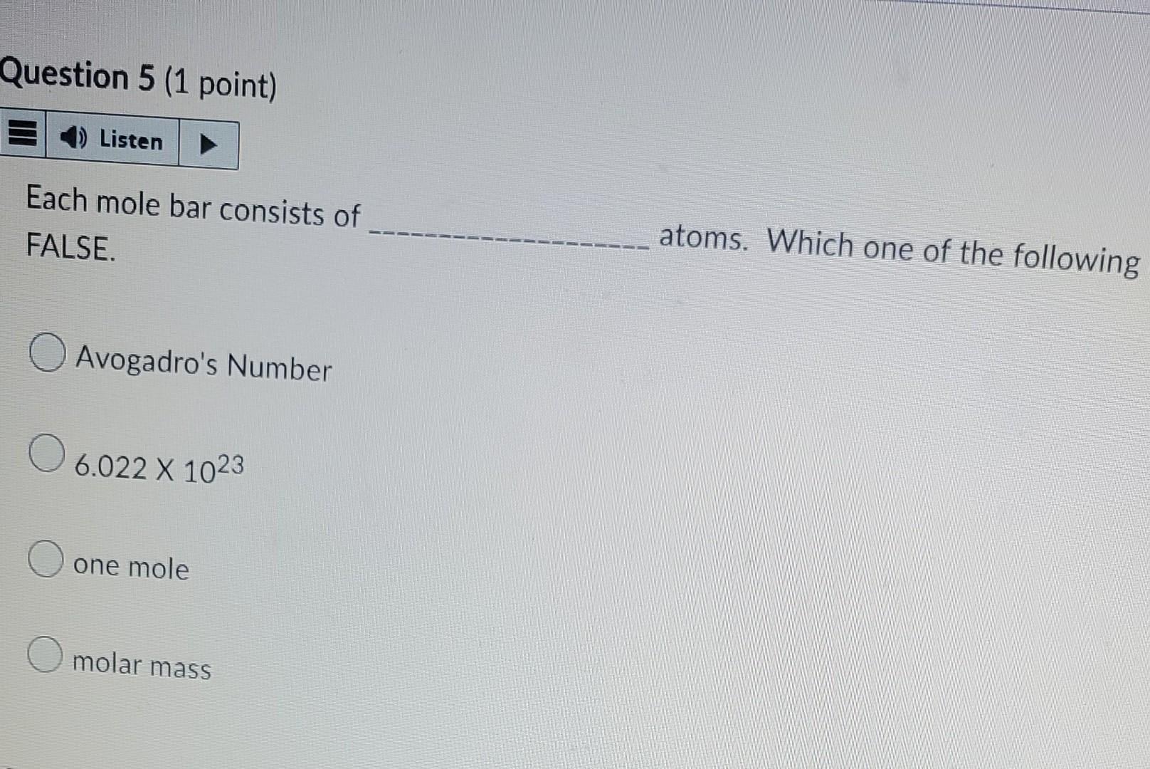 Solved Activity A - Molar Mass of Elements (Question 1 - 6) | Chegg.com