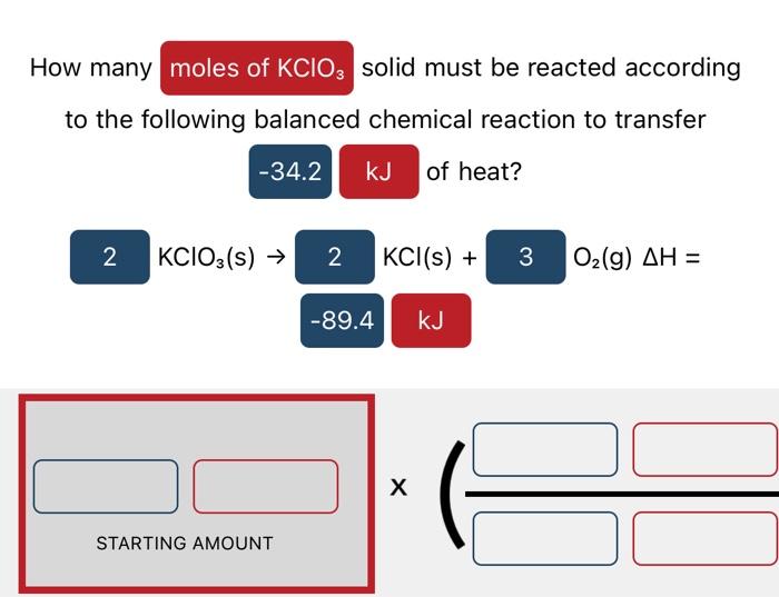 Solved How many moles of KCIO3 solid must be reacted | Chegg.com
