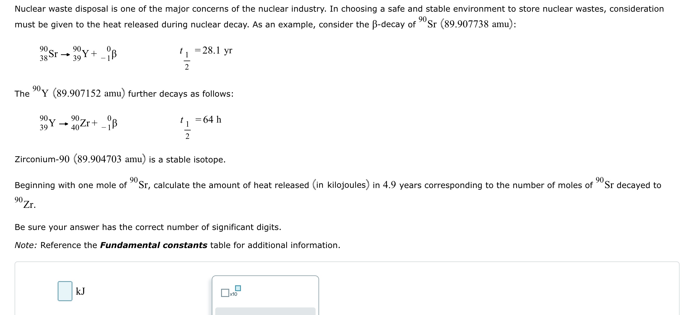 Solved Nuclear waste disposal is one of the major concerns | Chegg.com
