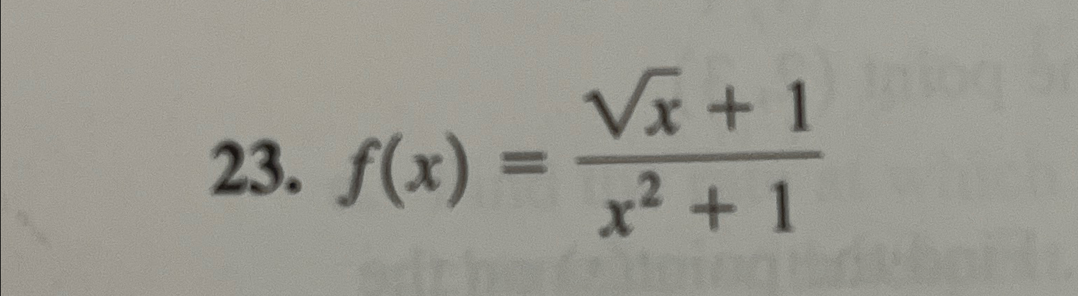 Solved Find the derivative of each function.f(x)=x2+1x2+1 | Chegg.com
