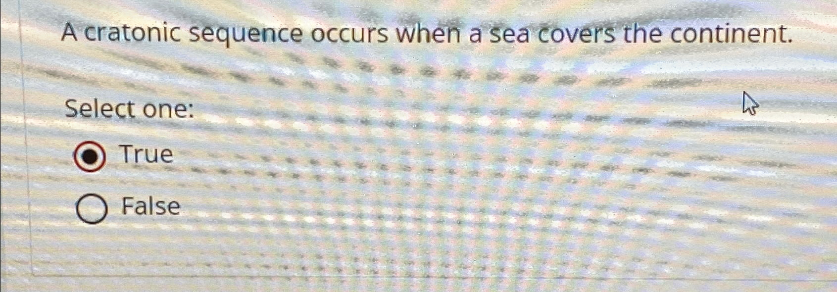 Solved A cratonic sequence occurs when a sea covers the | Chegg.com