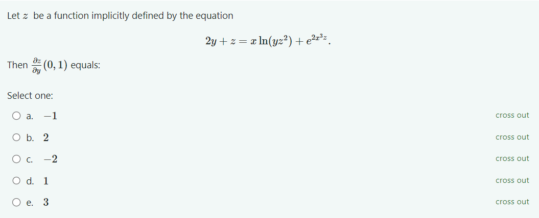 Let z ﻿be a function implicitly defined by the | Chegg.com