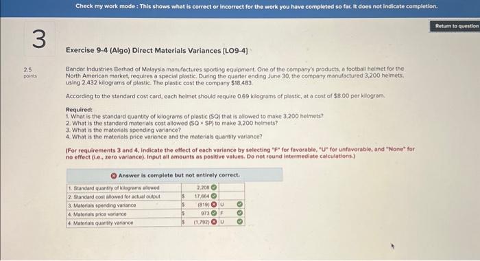 Solved Exercise 9-4 (Algo) Direct Materials Variances | Chegg.com Solved Exercise 9-4 (Algo) Direct Materials Variances | Chegg.com