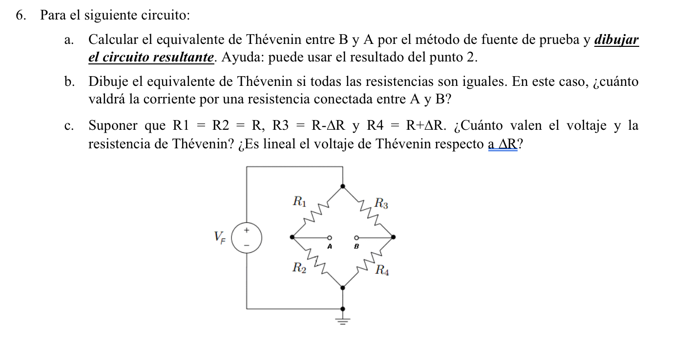 Solved Para el siguiente circuito:a. ﻿Calcular el | Chegg.com