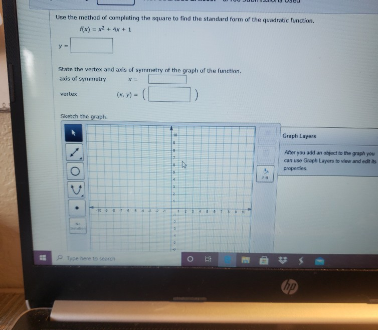 Solved Use the method of completing the square to find the | Chegg.com
