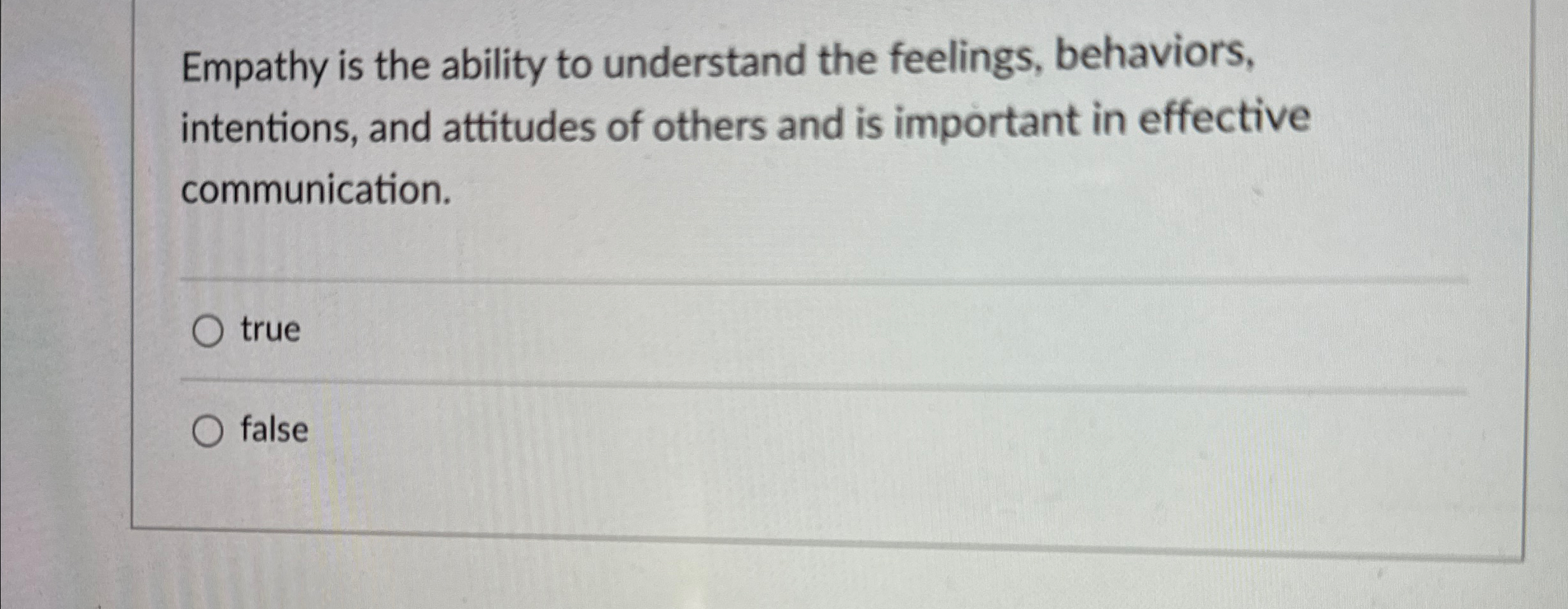 Solved Empathy is the ability to understand the feelings, | Chegg.com