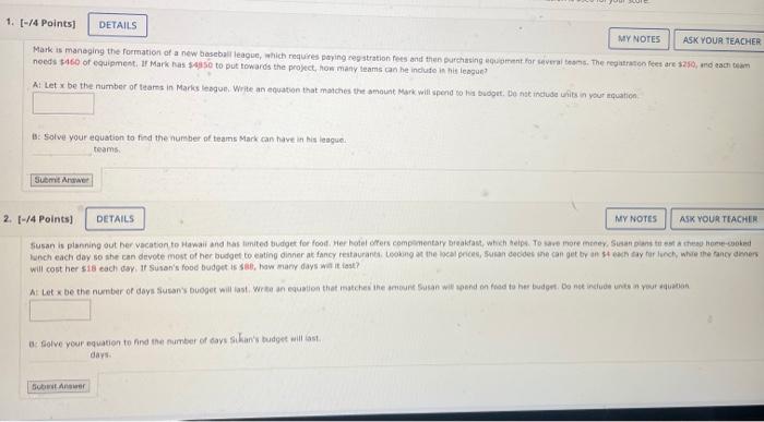 Solved PLEASE ANSWER BOTH QUESTIONS! i only have two | Chegg.com