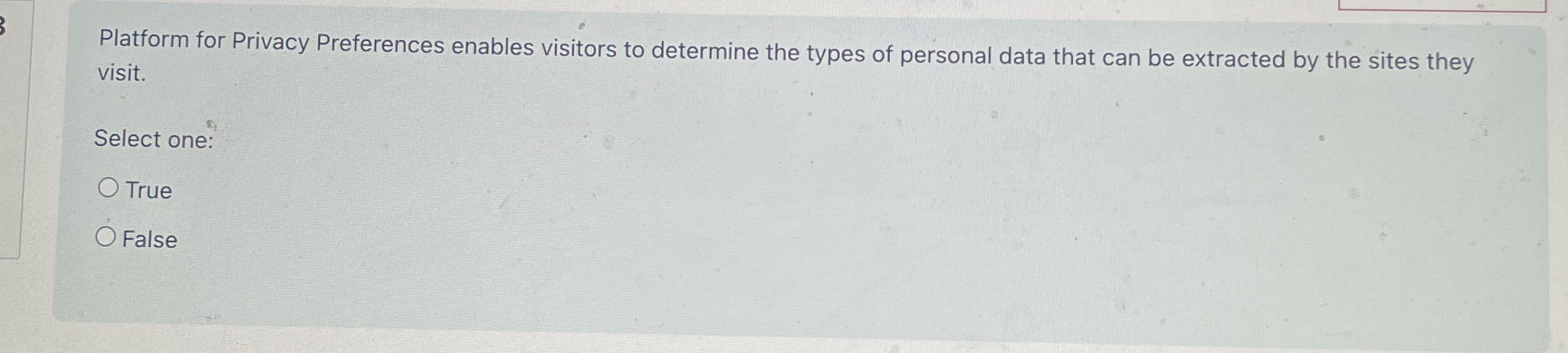 Solved Platform for Privacy Preferences enables visitors to | Chegg.com