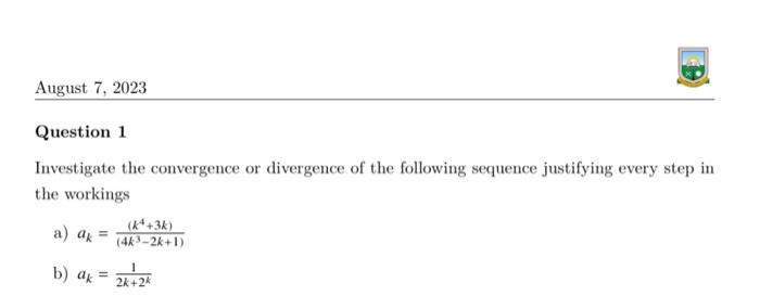 Solved Investigate the convergence or divergence of the | Chegg.com