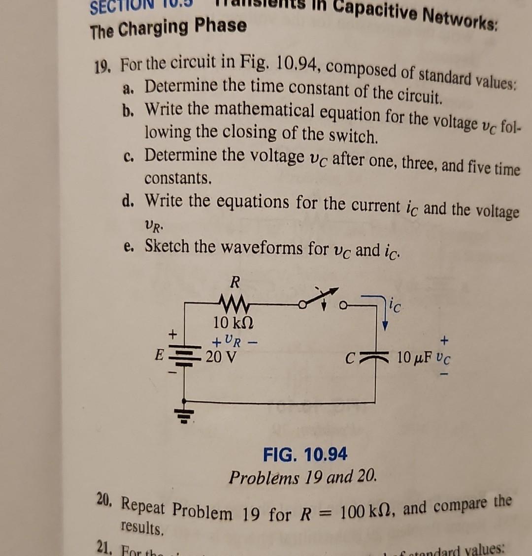 Solved range of values? SECTION 10.5 Transients in | Chegg.com