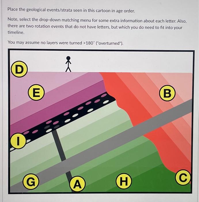 Solved Place the geological events/strata seen in this | Chegg.com