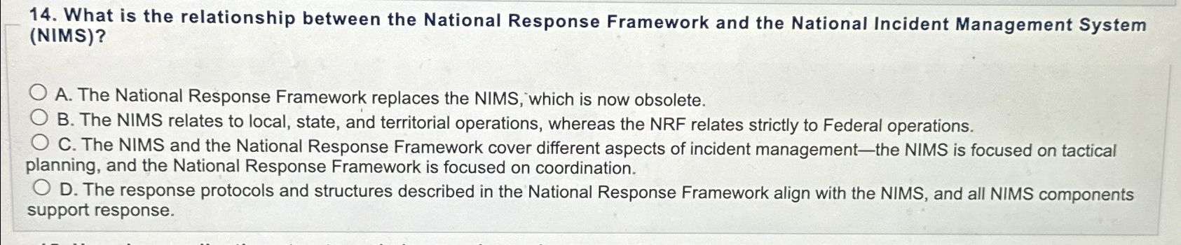 Solved What is the relationship between the National | Chegg.com