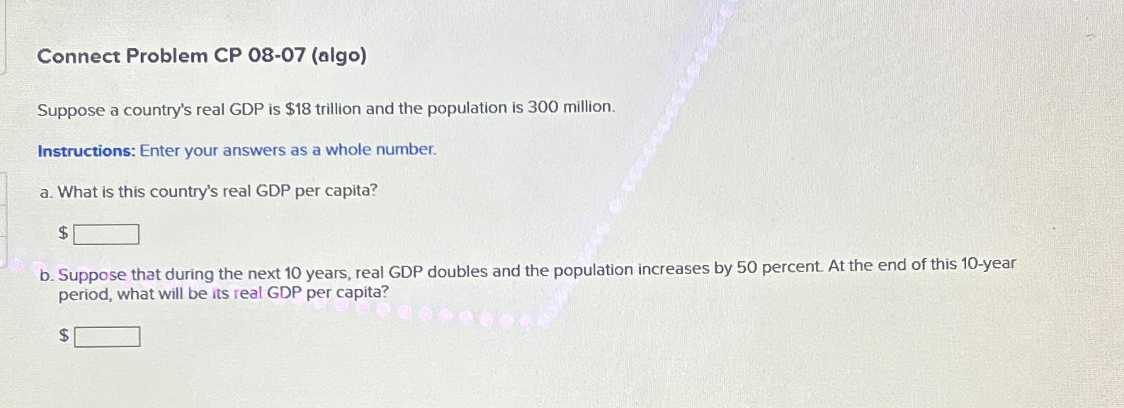 Solved Connect Problem CP 08-07 (algo)Suppose a country's | Chegg.com Solved Connect Problem CP 08-07 (algo)Suppose a country's | Chegg.com
