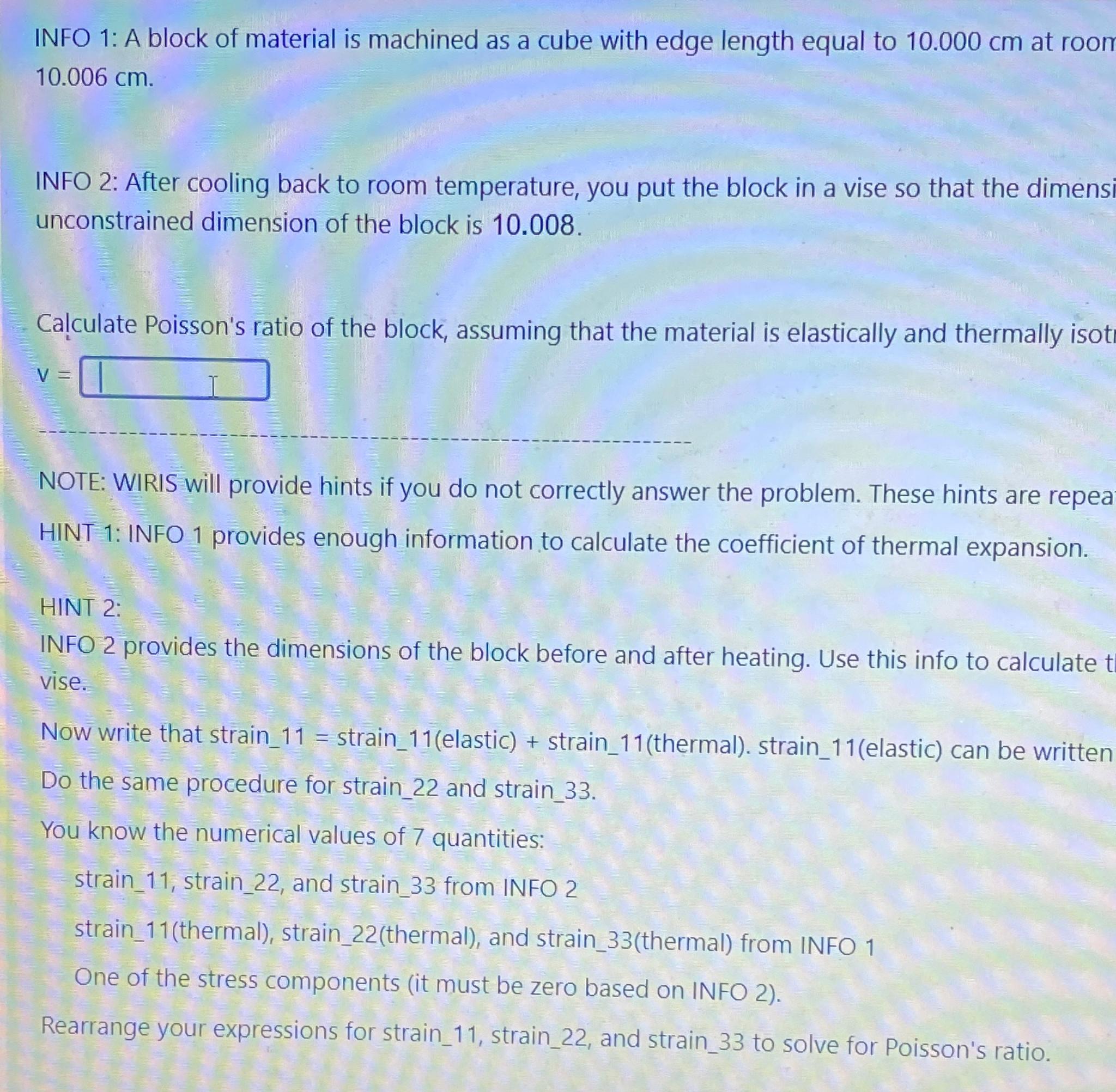 Solved INFO 1: A block of material is machined as a cube | Chegg.com