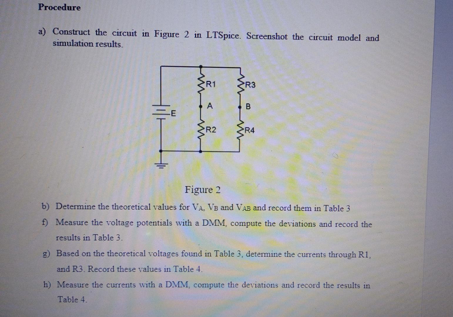 Solved Procedure a) Construct the circuit in Figure 2 in | Chegg.com