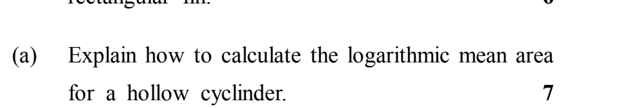 Solved (a) ﻿Explain how to calculate the logarithmic mean | Chegg.com
