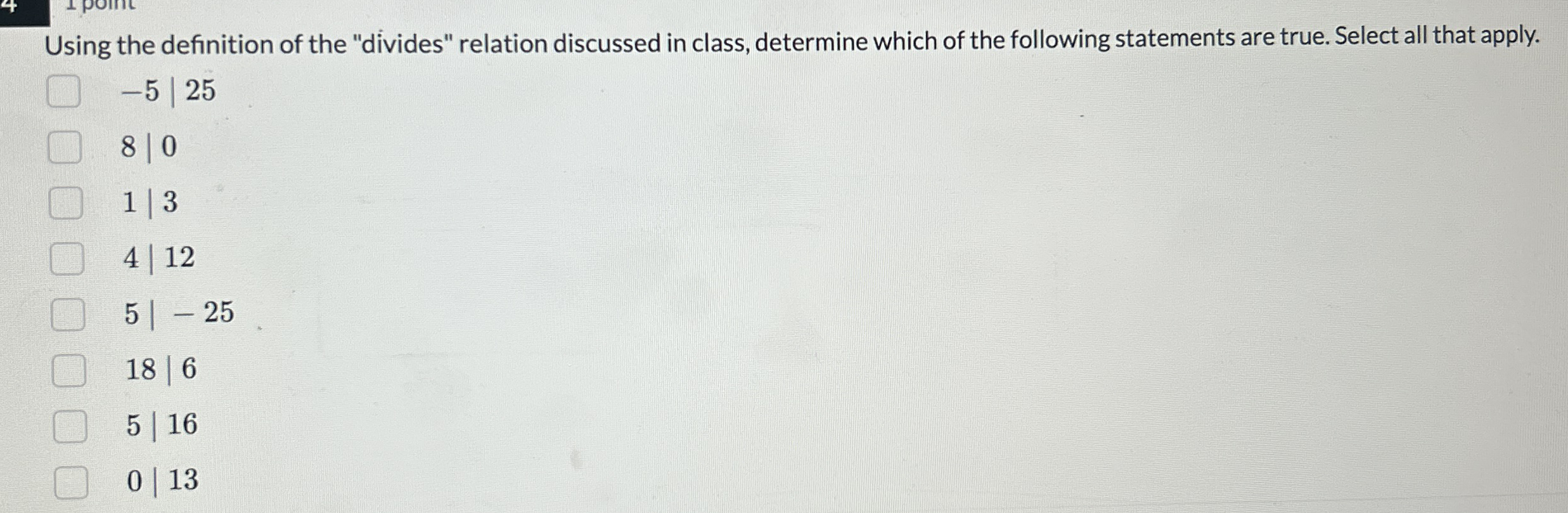 Solved Using the definition of the "divides" relation | Chegg.com