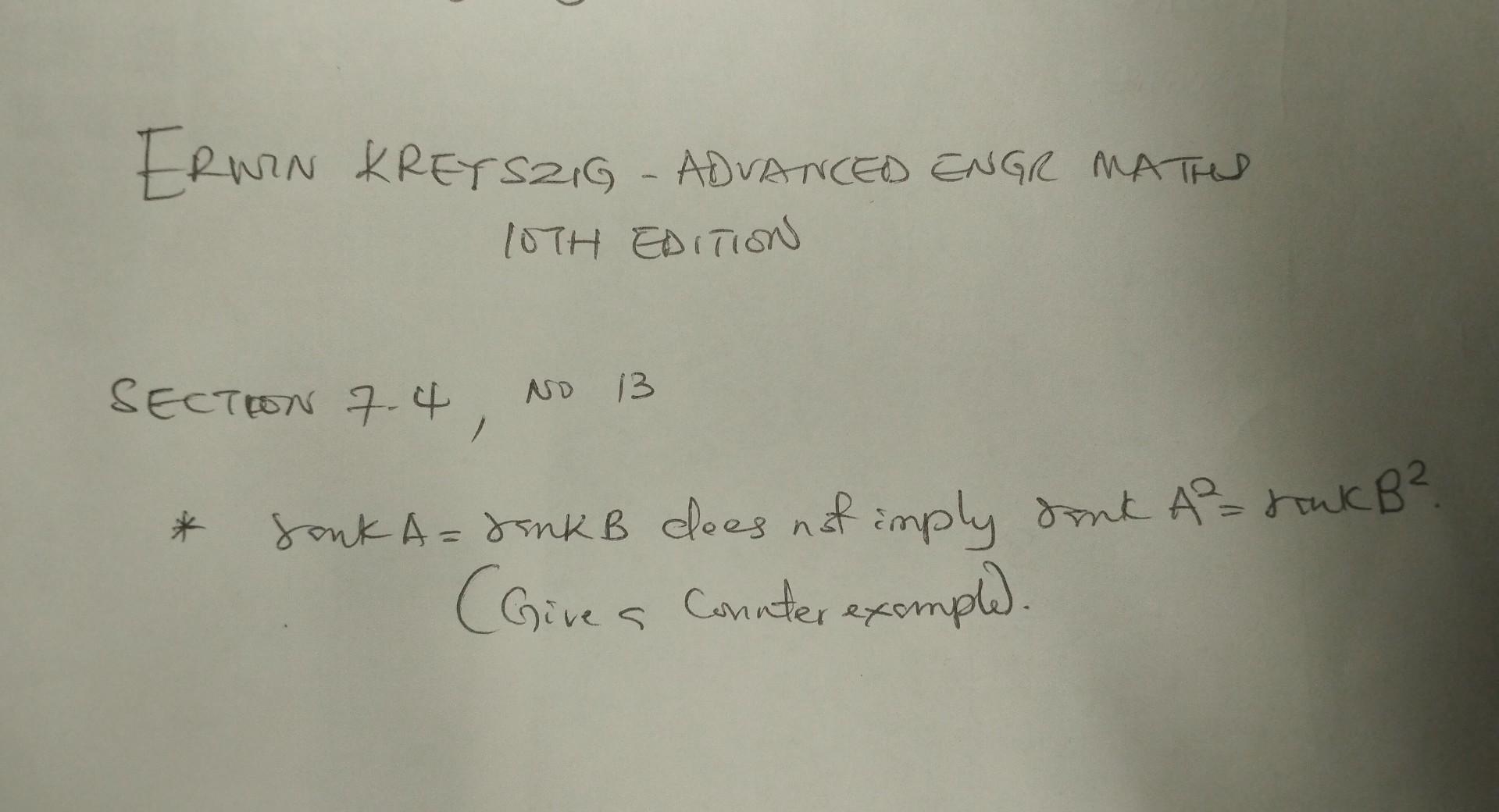 Solved ERWIN KREYSZIG - AdVANCED ENGR MATHS 107H EdITION | Chegg.com