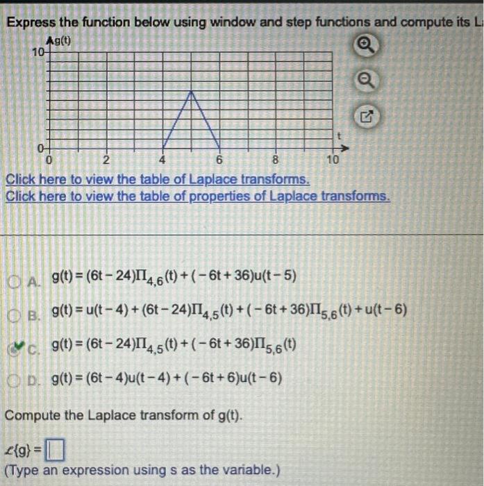 Solved Express the function below using window and step | Chegg.com