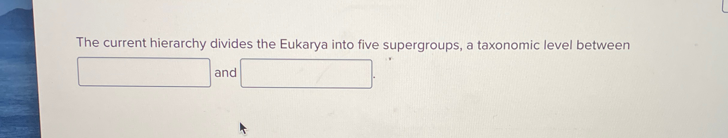 Solved The current hierarchy divides the Eukarya into five | Chegg.com