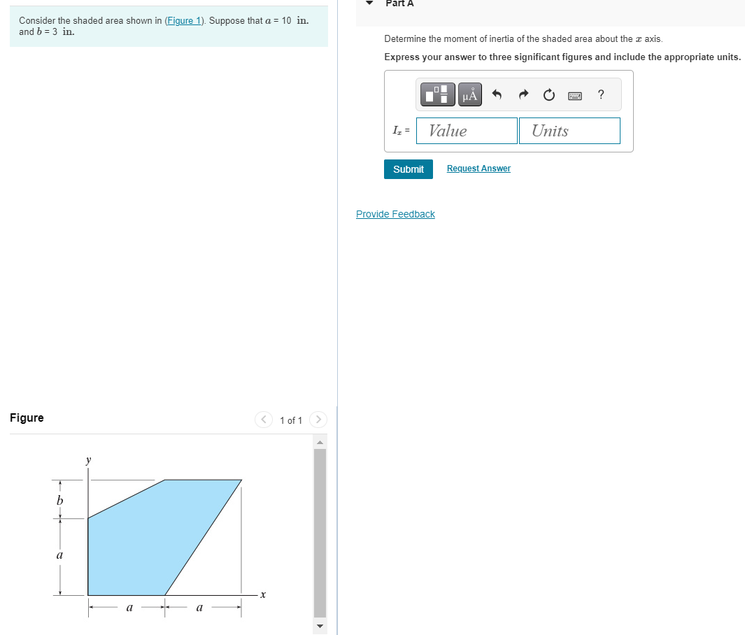 Solved Consider the shaded area shown in (Figure 1). | Chegg.com