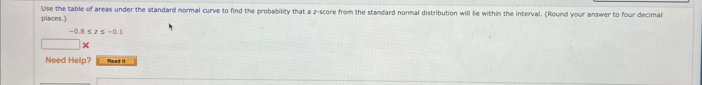Solved Use the table of areas under the standard normal | Chegg.com
