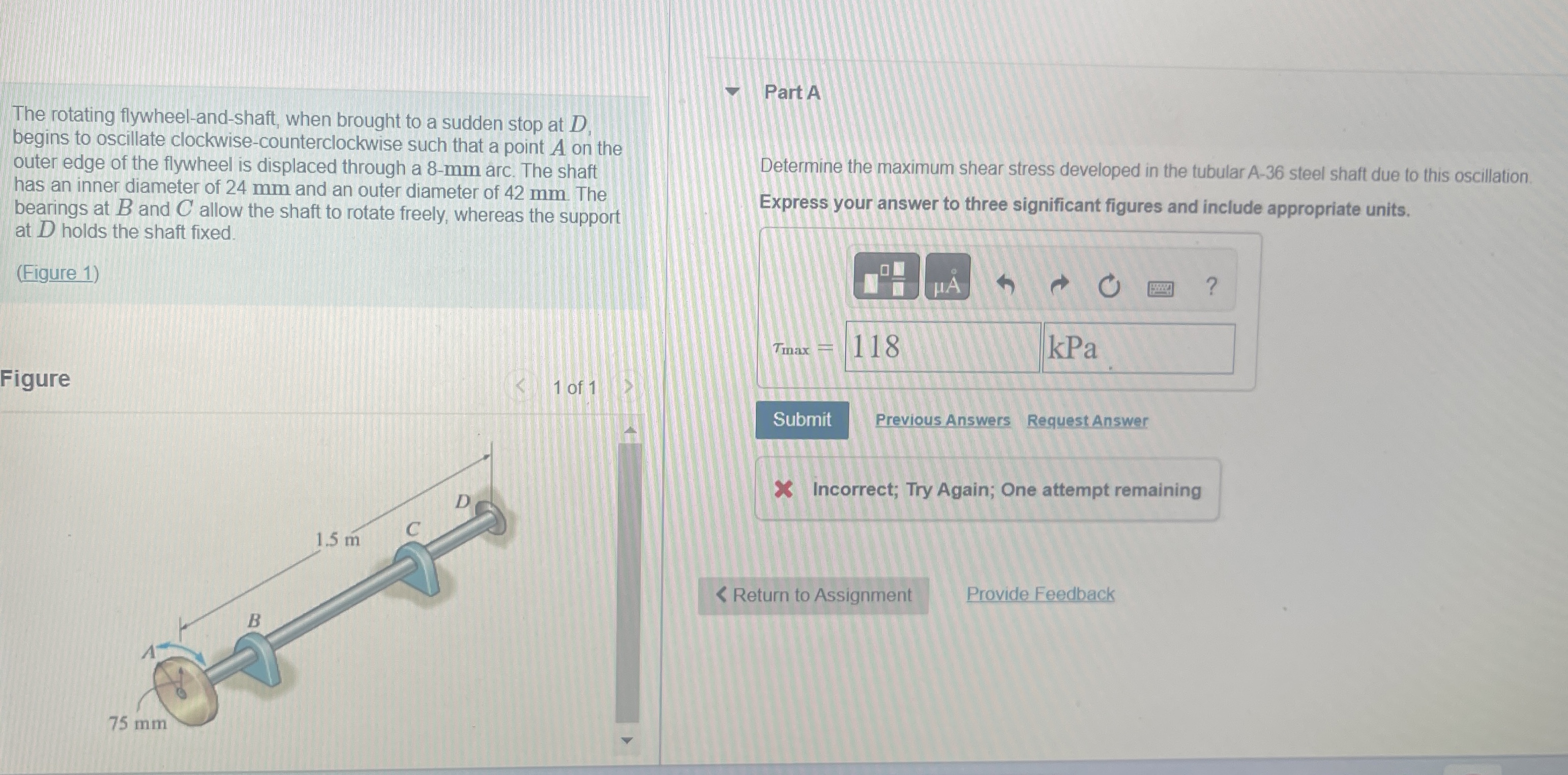 Solved The rotating flywheel-and-shaft, when brought to a | Chegg.com