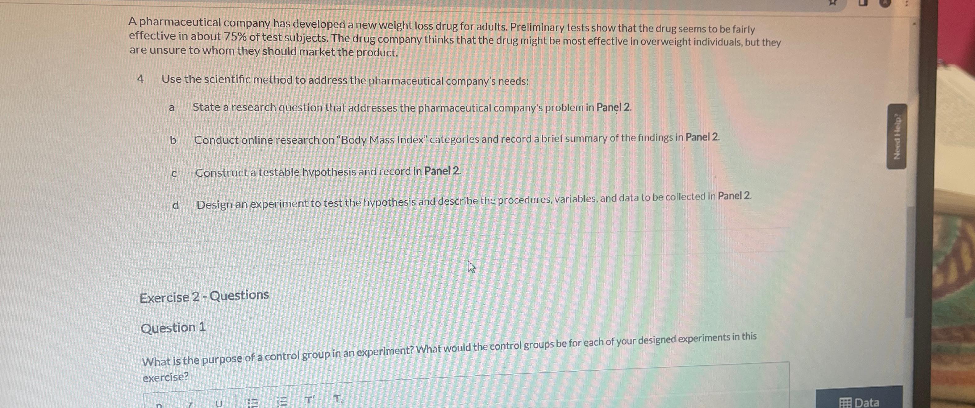 Solved A pharmaceutical company has developed a new weight | Chegg.com