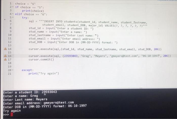 Solved please help me! please do this code over to show the | Chegg.com