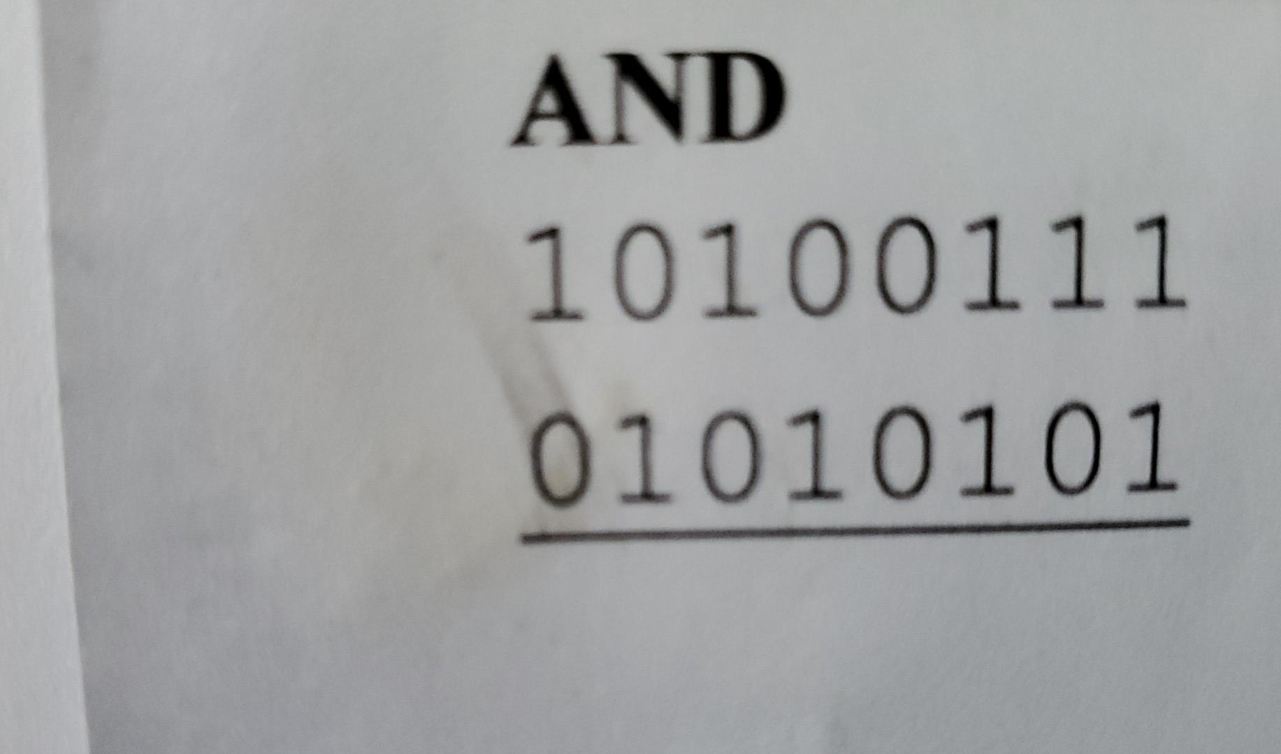 Solved AND 10100111 01010101 | Chegg.com