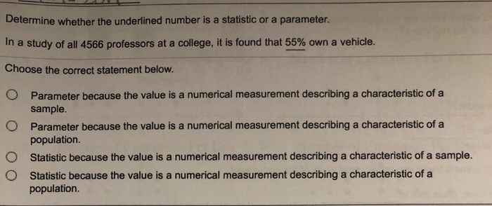 Solved Determine whether the underlined number is a | Chegg.com