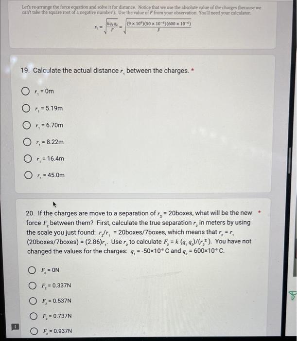 Let's rearrange the force equation and solve it for | Chegg.com