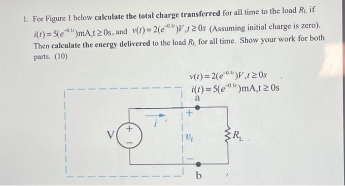 Solved 1. For Figure 1 below calculate the total charge | Chegg.com