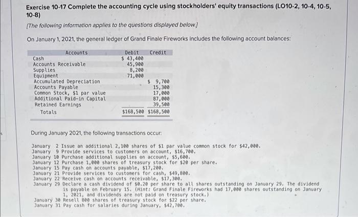 Solved Exercise 10-17 Complete the accounting cycle using | Chegg.com