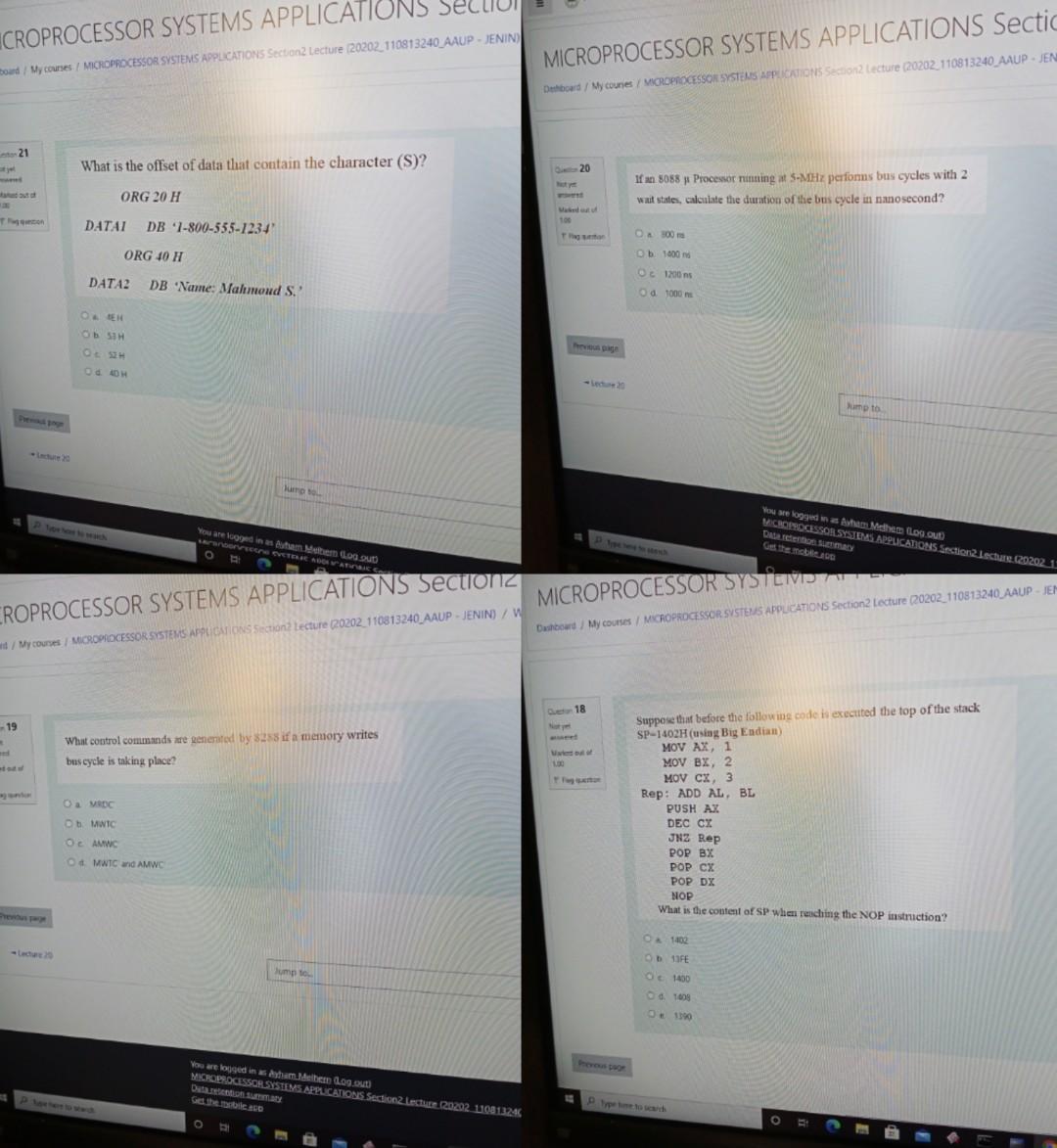 Solved ONS CROPROCESSOR SYSTEMS APPLICATI MICROPROCESSOR | Chegg.com