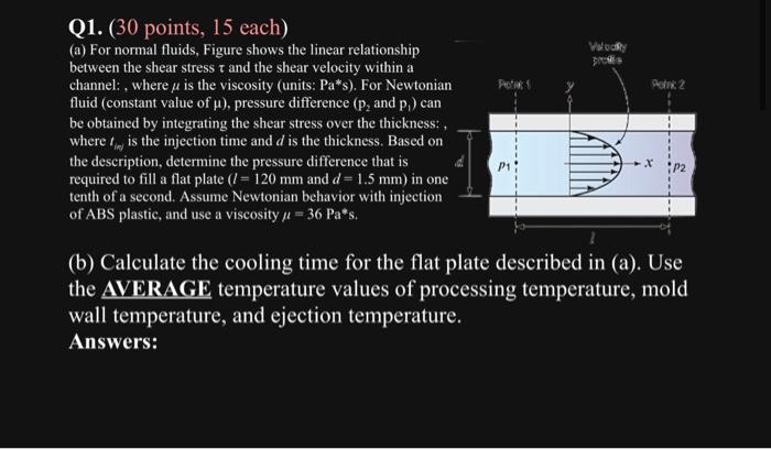 Solved Q1. (30 points, 15 each) (a) For normal fluids, | Chegg.com