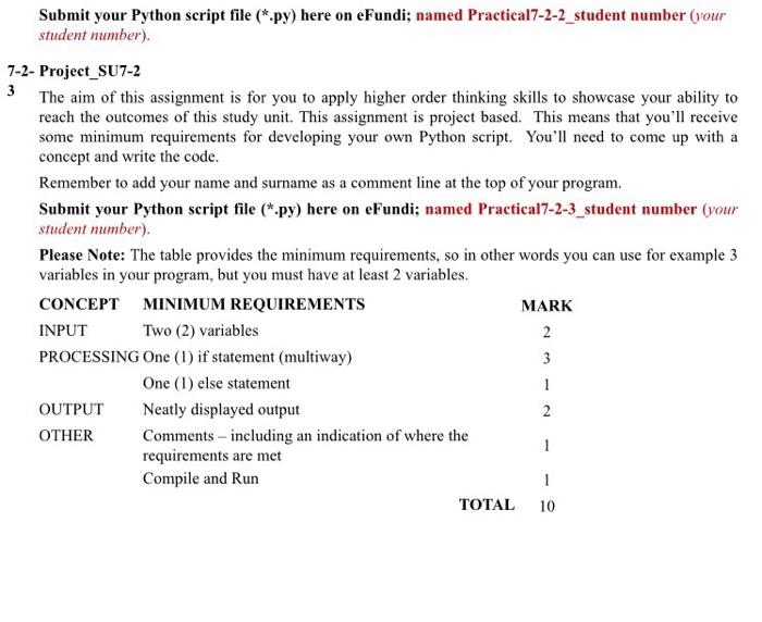 Solved Assignment Practical SU7-2 (3 programs) 7-2- The | Chegg.com