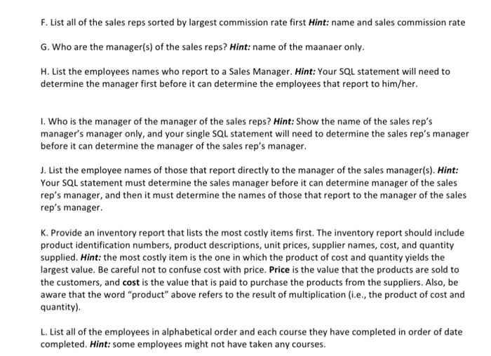 Solved E. How many sales reps does PSC have? Hint: I want to | Chegg.com