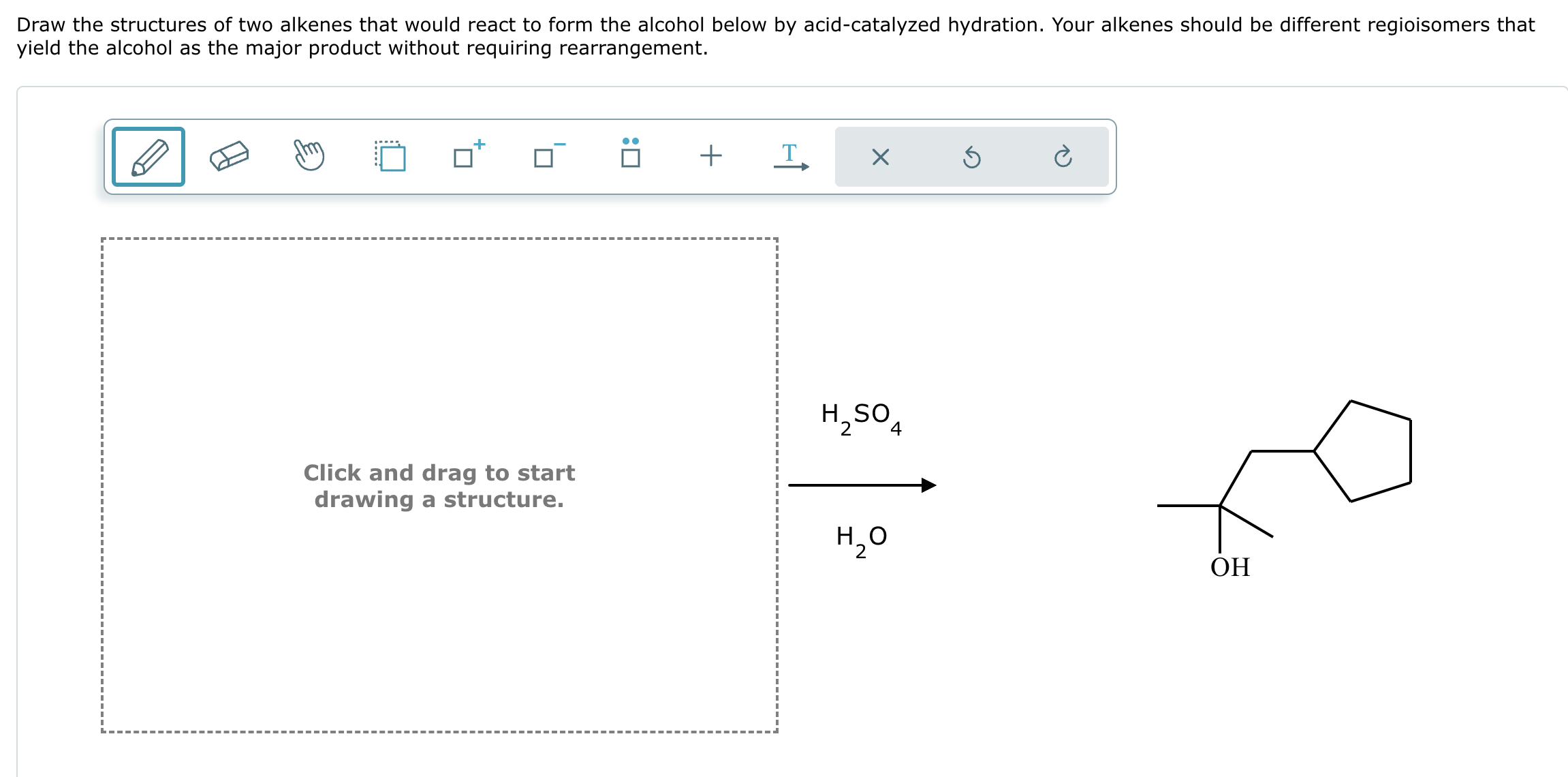 Solved Draw the structures of two alkenes that would react | Chegg.com