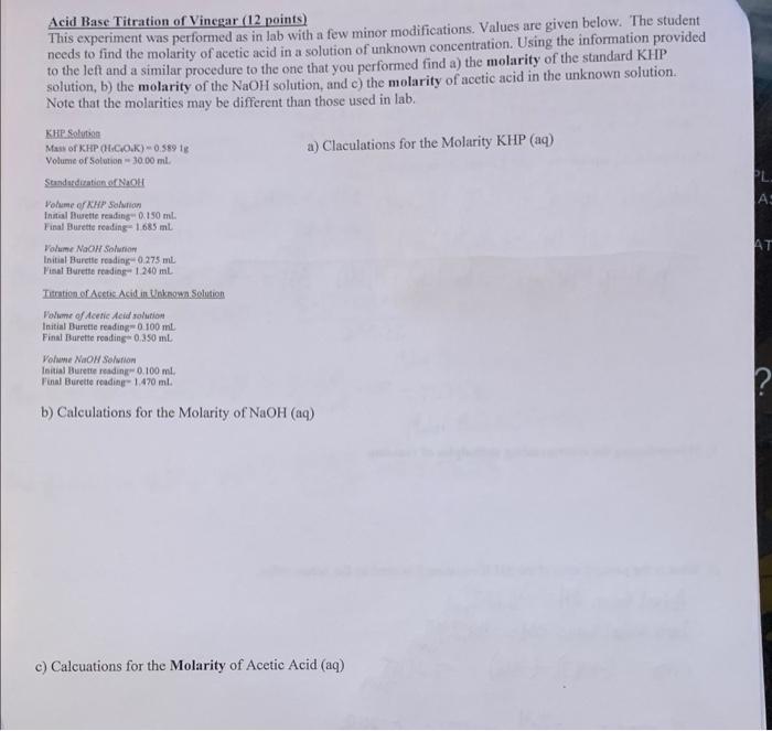 Solved I am having trouble organizing everything for the | Chegg.com