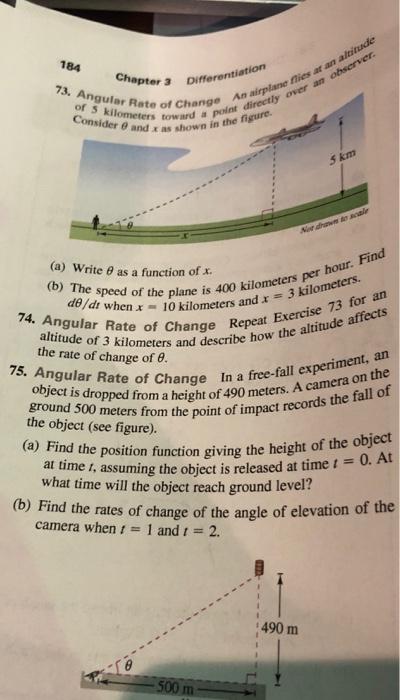 Solved 73. Angularter 3 Differentiation (a) Write θ as a | Chegg.com