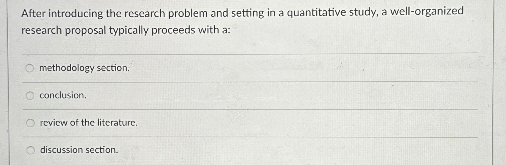 Solved After introducing the research problem and setting in | Chegg.com