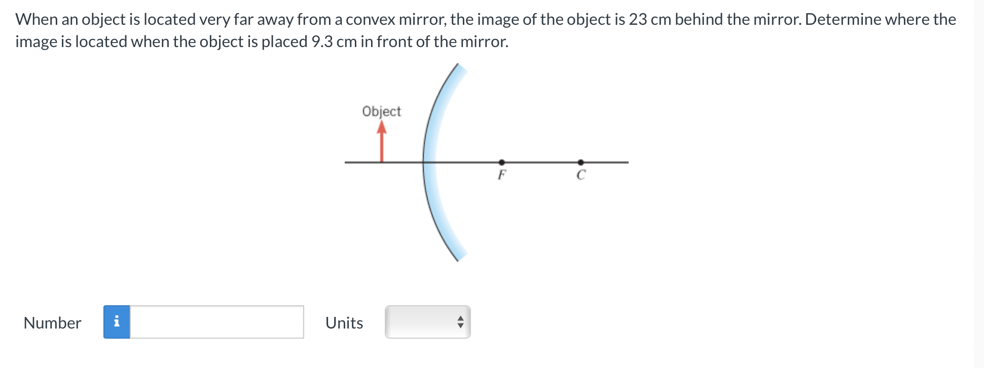 Solved When an object is located very far away from a convex | Chegg.com
