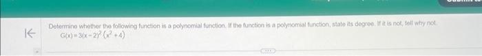 Solved Determine Whether The Following Function Is A