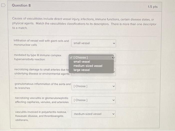 Solved Question 1 1 pts Endothelial dysfunction results when | Chegg.com