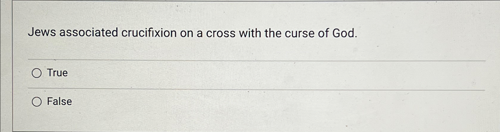 Solved Jews associated crucifixion on a cross with the curse | Chegg.com