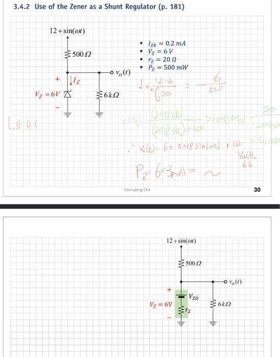 Solved 3.4.2 Use of the Zener as a Shunt Regulator (p. 181) | Chegg.com